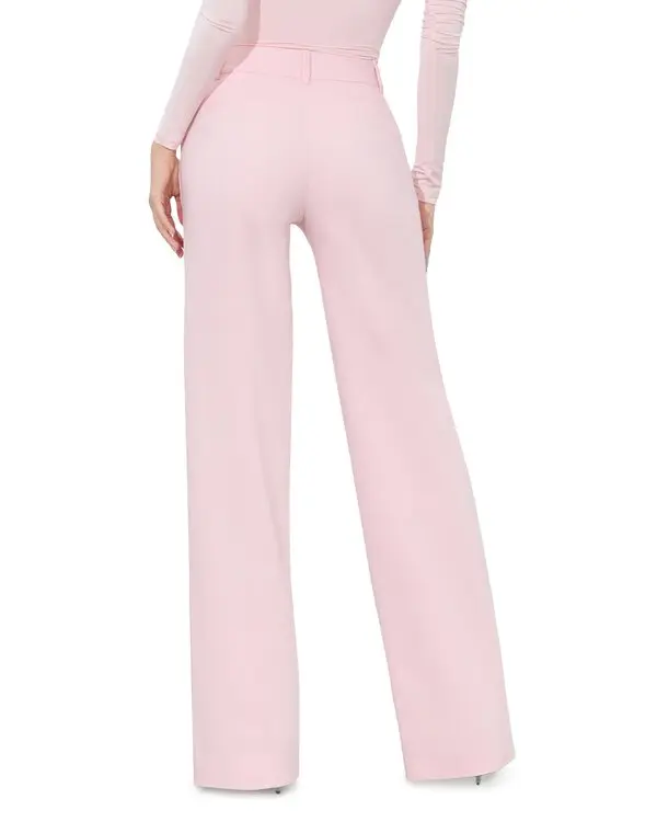 Alice + Olivia Alexander High-rise Slim Straight Pants - Shell Pink