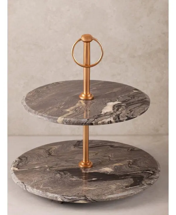 GAURI KOHLI Heavenly Onyx Two-tier Cake Stand