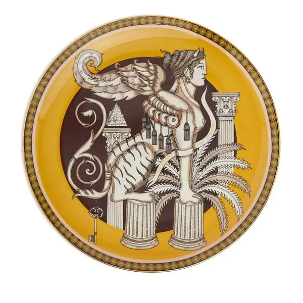 La DoubleJ Sphynx Decorative Plate - Saffron