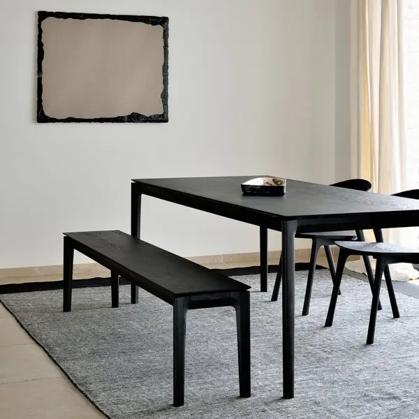 ETHNICRAFT Bok Dining Table, 79 X 37 - Oak Black