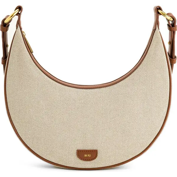 Jw Pei Carly Canvas Saddle Shoulder Bag - Beige