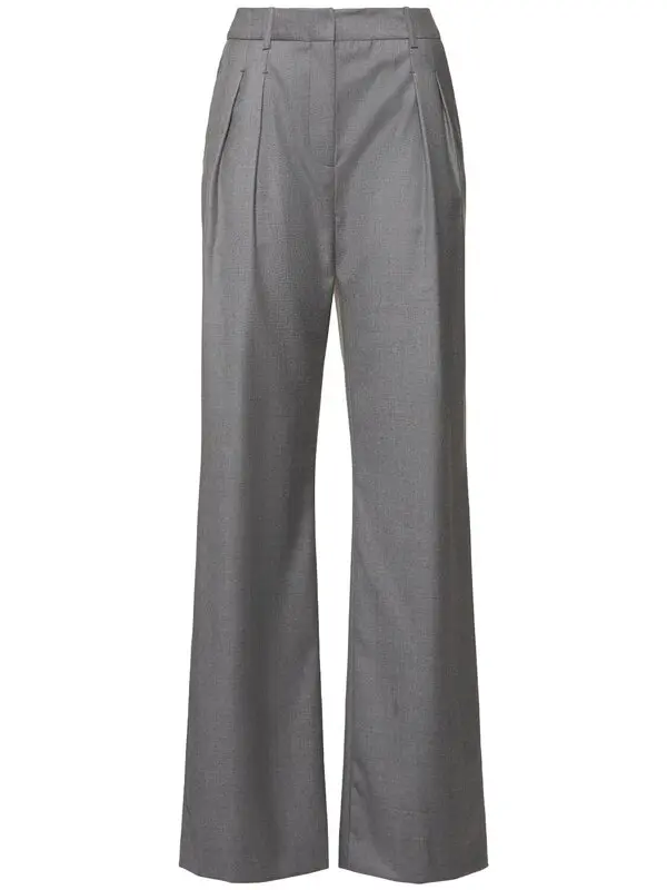 LOULOU STUDIO - LOULOU STUDIO Sbiru Flared Wool Trousers