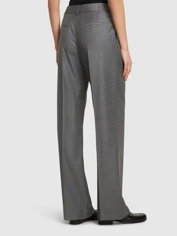 LOULOU STUDIO - LOULOU STUDIO Sbiru Flared Wool Trousers