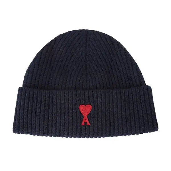 Ami De Coeur Merano Wool Beanie - Navy Blue