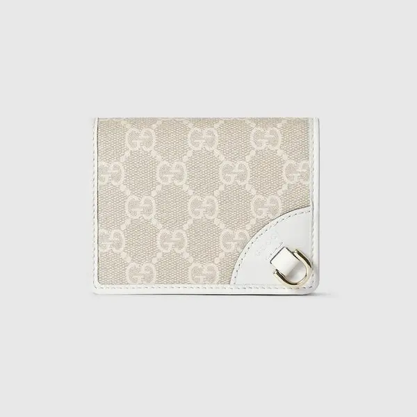 Gucci Gg Emblem Small Wallet - White