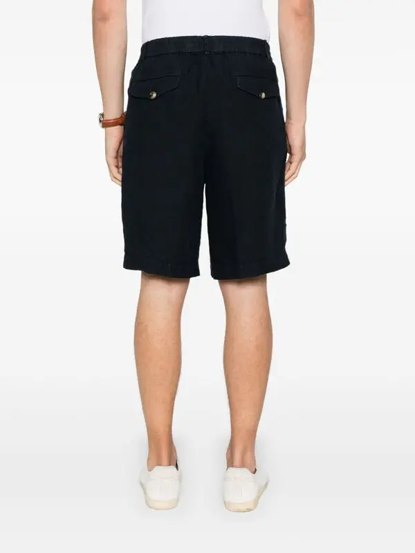 Brunello Cucinelli Linen Bermuda Shorts - Blue