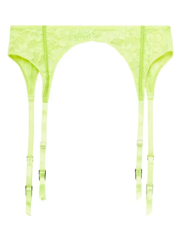 Fleur Du Mal Le Stretch Garter Belt - Green
