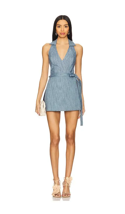 Alexis Zephyr Romper - Stone Blue