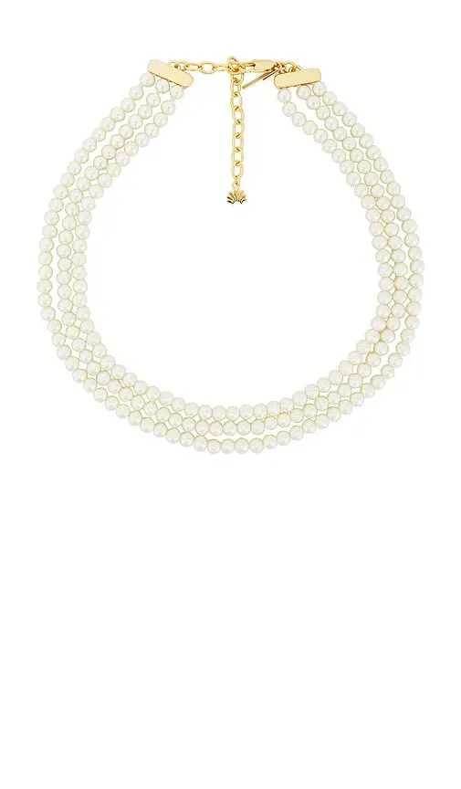 Lele Sadoughi Triple Strand Necklace - Pearl