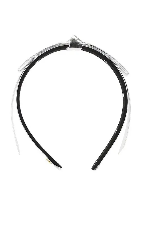 Lele Sadoughi Bardot Faux Leather Headband In Silver - 30  display picture 2