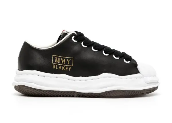 Mihara Yasuhiro Blakey Og Sole Seamless Leather Low Sneakers - Black
