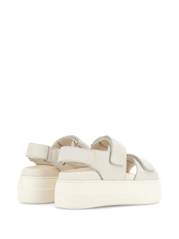 Hogan Strapped Leather Sandals - Neutrals