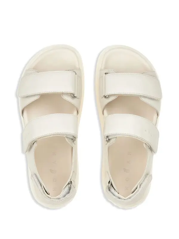 Hogan Strapped Leather Sandals - Neutrals