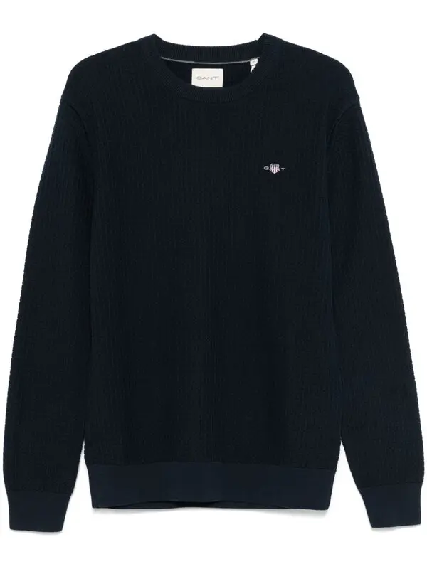 Gant Waffle-knit Sweater - Blue