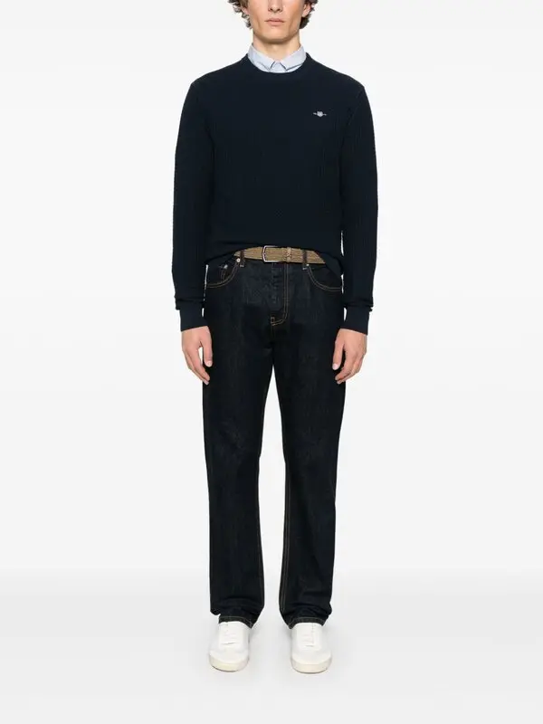Gant Waffle-knit Sweater - Blue