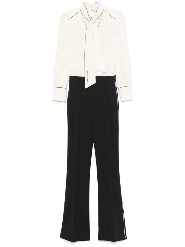 Elisabetta Franchi Georgette Jumpsuit - Neutrals