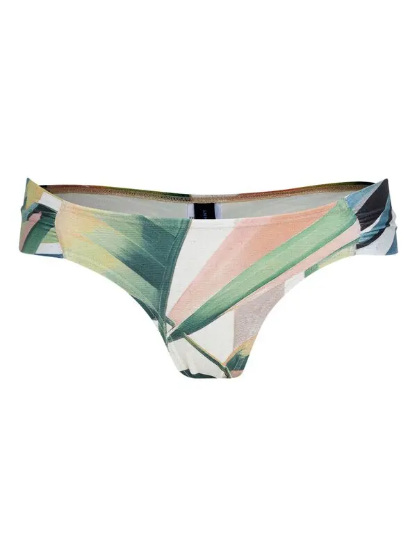 LYGIA & NANNY Graphic-print Bikini Bottom - Green