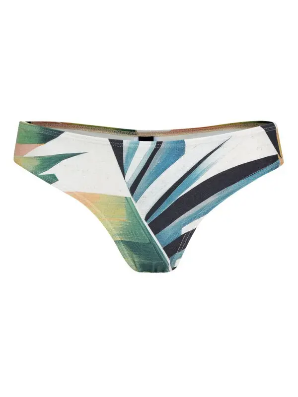 LYGIA & NANNY Graphic-print Bikini Bottom - Green