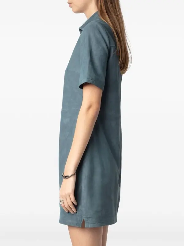 Zadig&Voltaire Leather Mini Dress - Blue