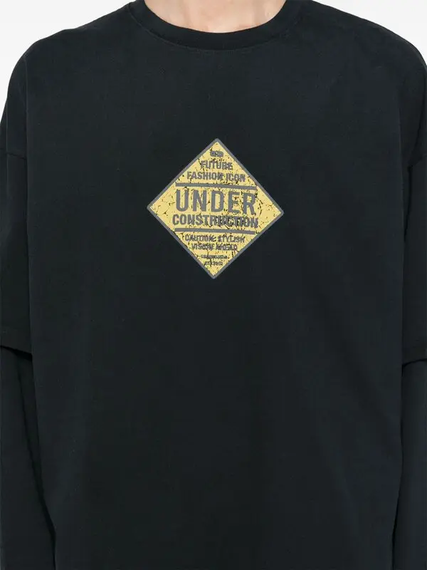 GROUND ZERO Graphic-print T-shirt - Black