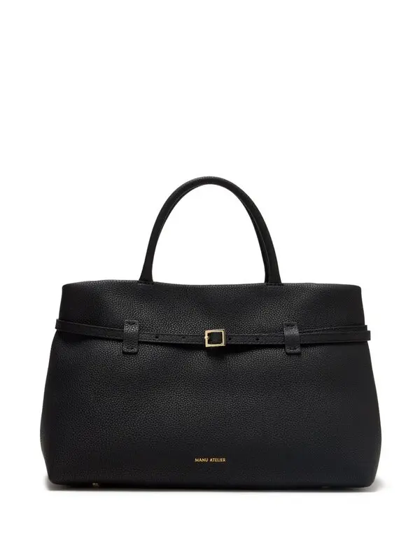 Manu Atelier 35 Le Cambon Leather Tote Bag - Black