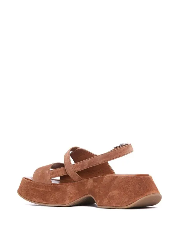 VIC MATIE 60mm Suede Sandals - Brown