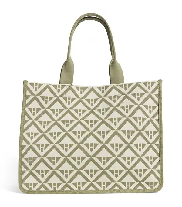 Harrods Geometric Tote Bag - Green