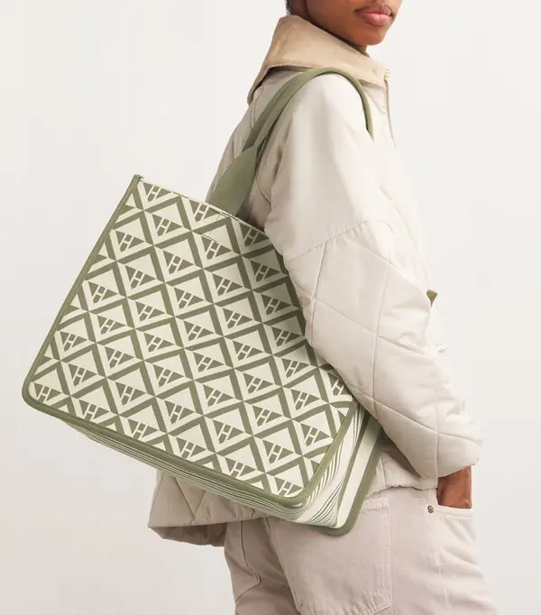 Harrods Geometric Tote Bag - Green