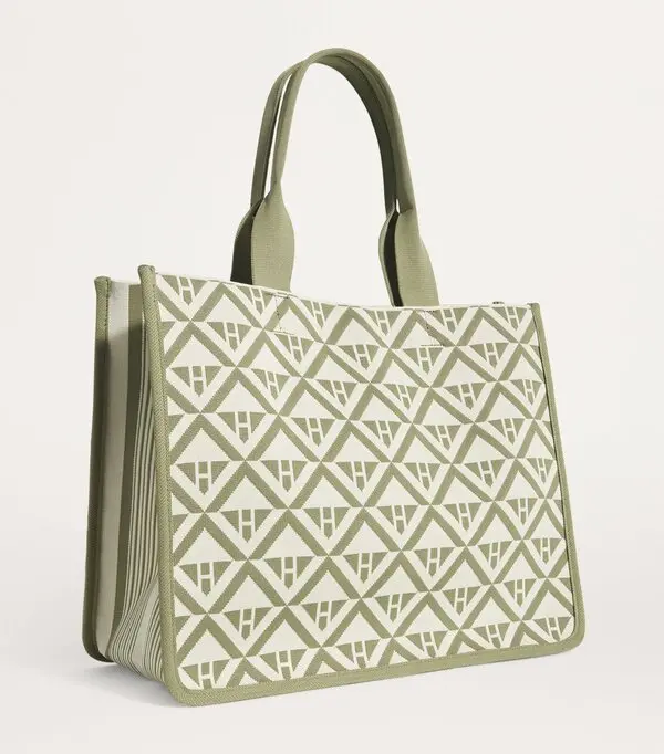 Harrods Geometric Tote Bag - Green