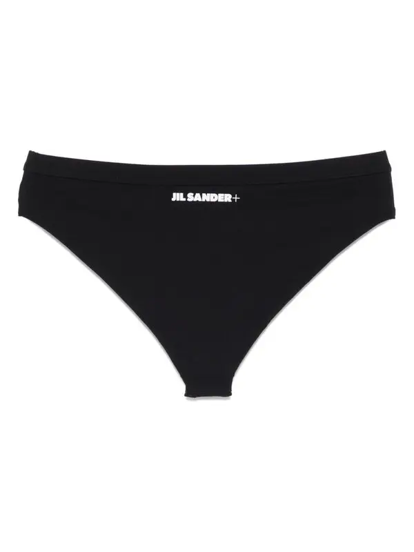 JIL SANDER Logo-print Bikini Bottom - Black