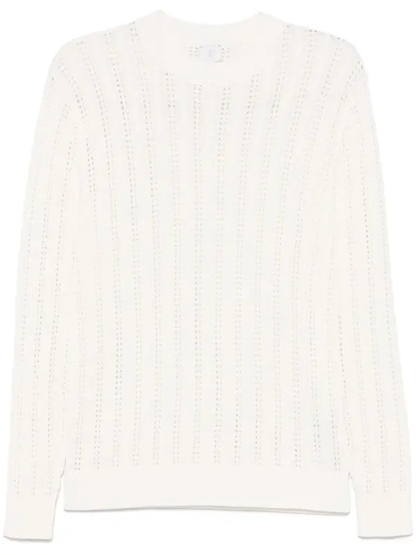 Eleventy Open-knit Sweater - White