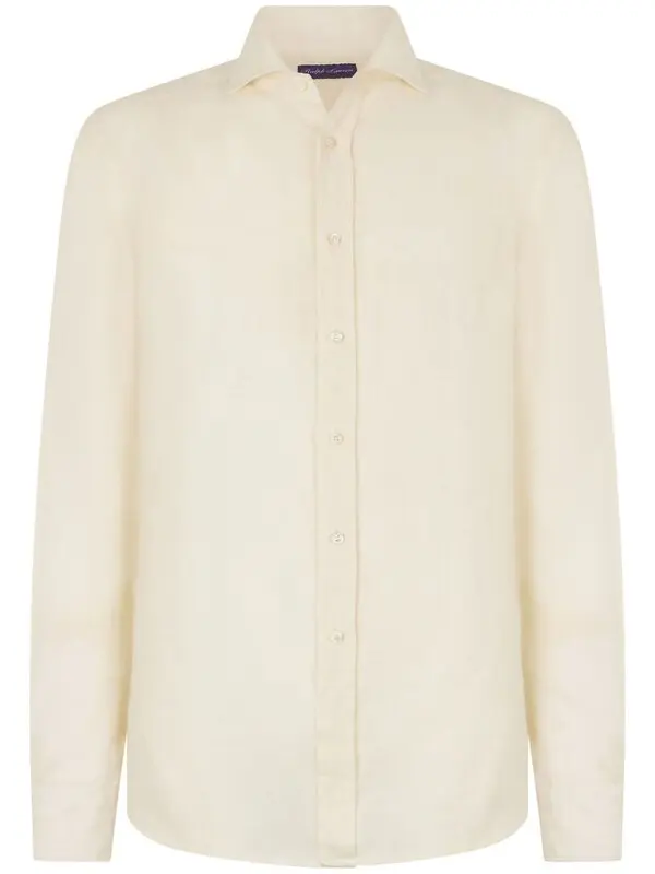 Ralph Lauren Purple Label Linen Shirt - White