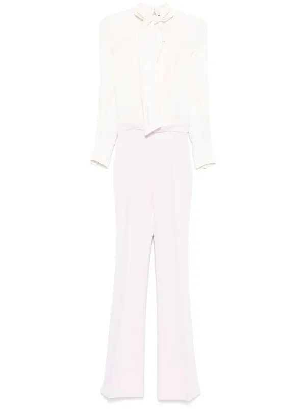 Elisabetta Franchi Georgette Jumpsuit - Neutrals