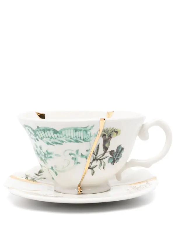 SELETTI Kintsugi Tea Cup And Saucer Set