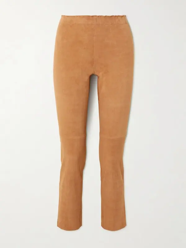 Stouls Jacky Cropped Stretch-suede Leggings