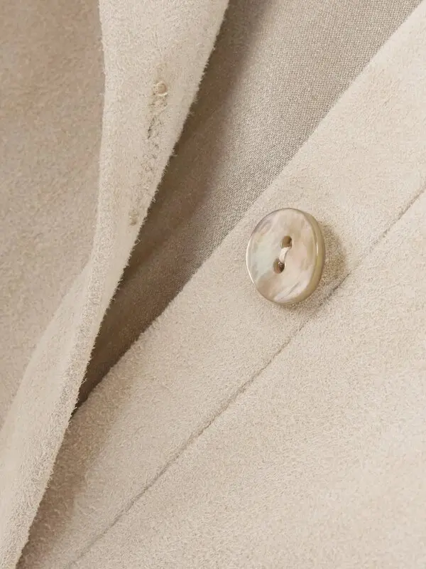 Stouls Astrid Cropped Suede Cardigan - Neutrals