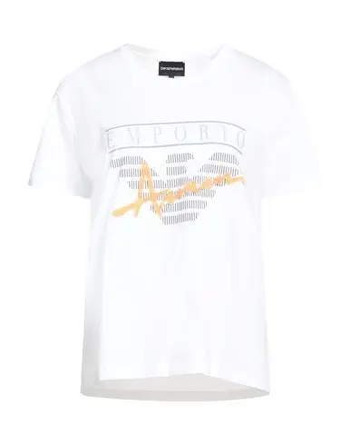 Emporio Armani Logo-print Cotton T-shirt - White