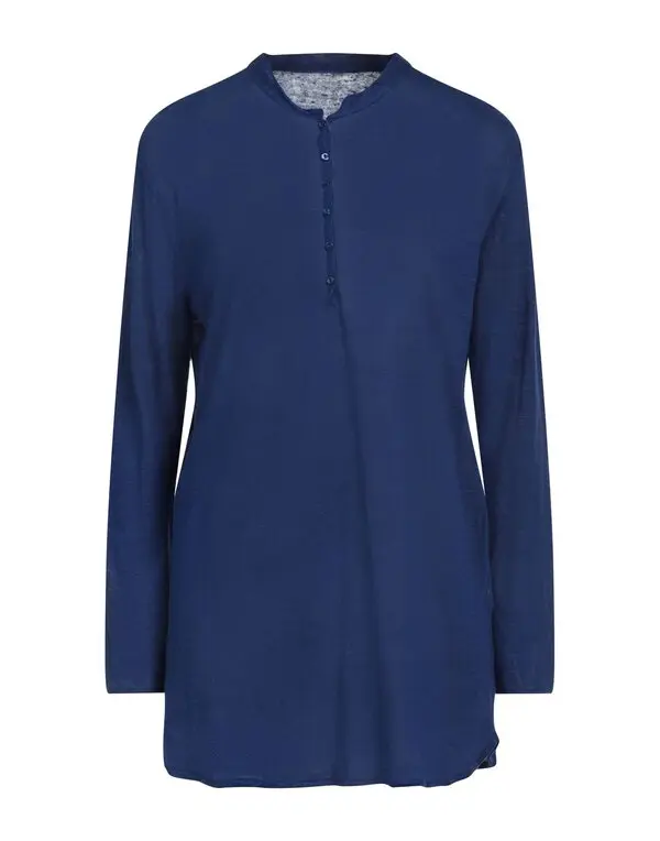 Woolrich Linen Henley T-shirt - Blue