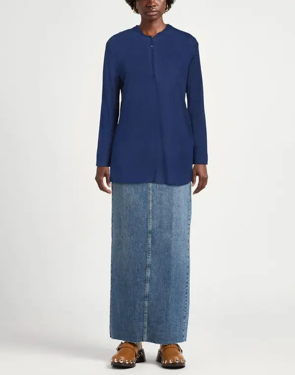 Woolrich Linen Henley T-shirt - Blue