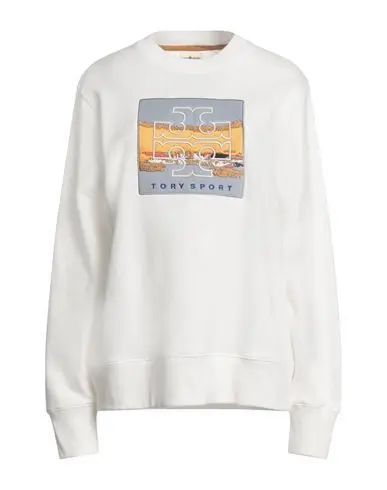 Tory Burch Crewneck French Terry Sweatshirt - White