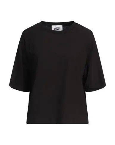 Alpha Studio T-shirt In Cotton And Elastane - Midnight Blue
