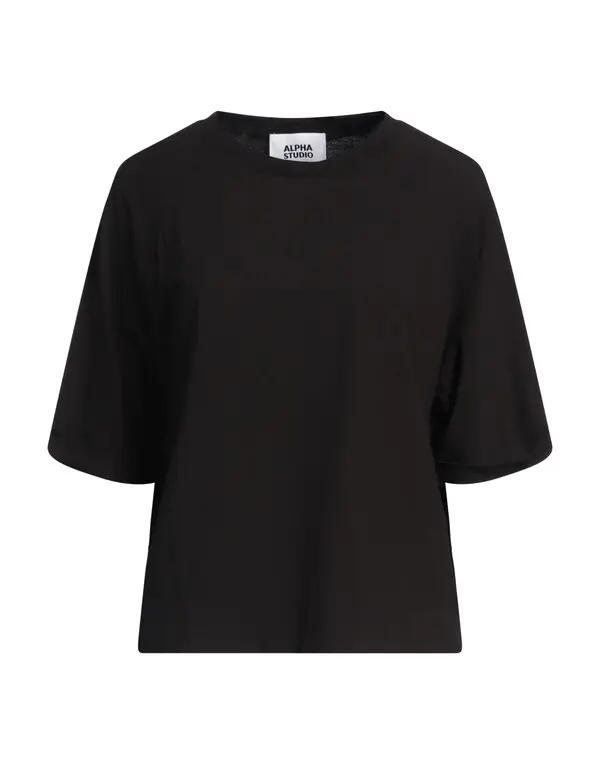 Alpha Studio Cotton And Elastane T-shirt - Midnight Blue
