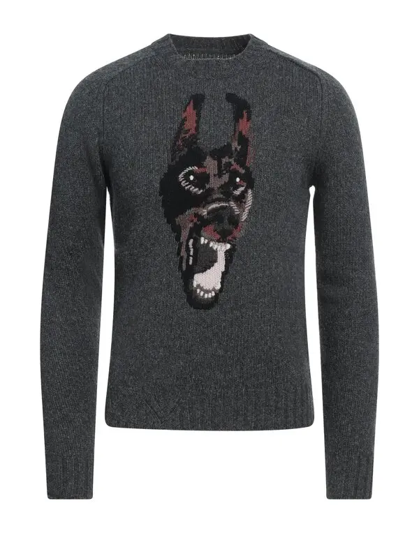 Zadig&Voltaire Merino Wool Sweater With Embroidered Dog Graphic