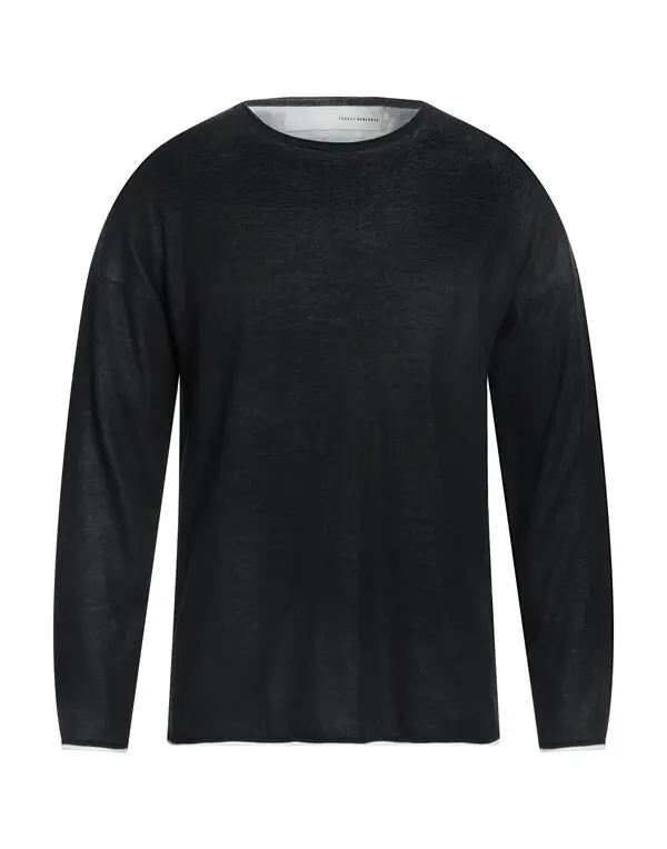 Isabel Benenato Cotton Crewneck Sweater - Black