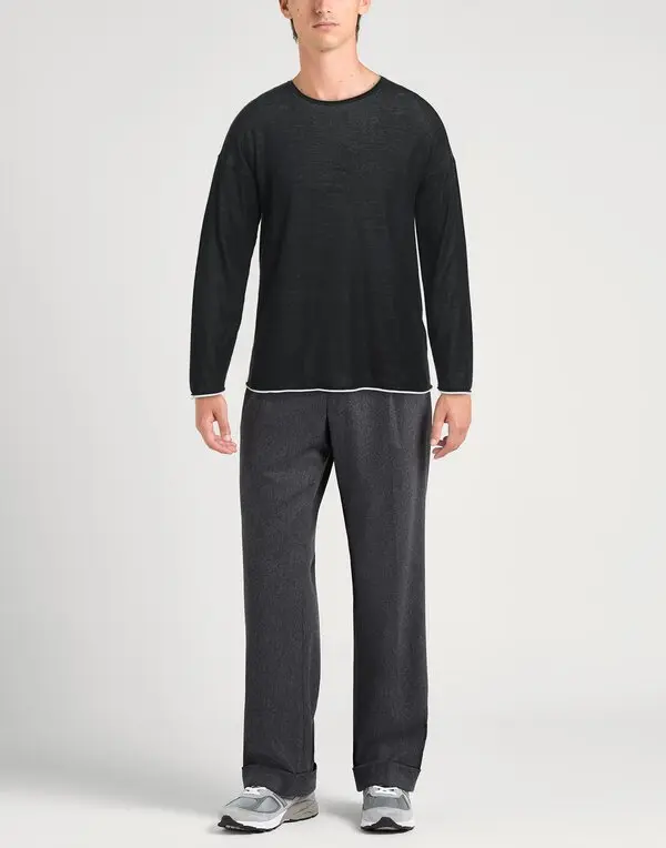 Isabel Benenato Cotton Crewneck Sweater - Black