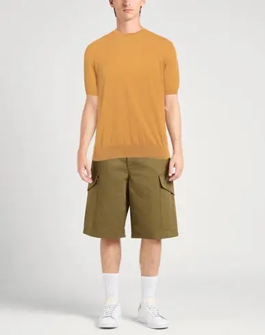 Alpha Studio Cotton Crewneck Sweater - Yellow