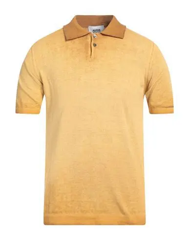 Alpha Studio Cotton Polo Shirt - Marigold