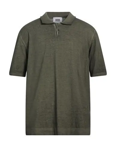 Alpha Studio Cotton Polo Shirt - Military Green