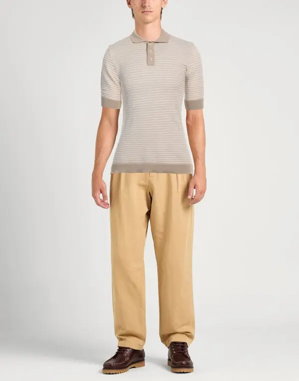 Alpha Studio Polo Shirt Size Linen, Cotton