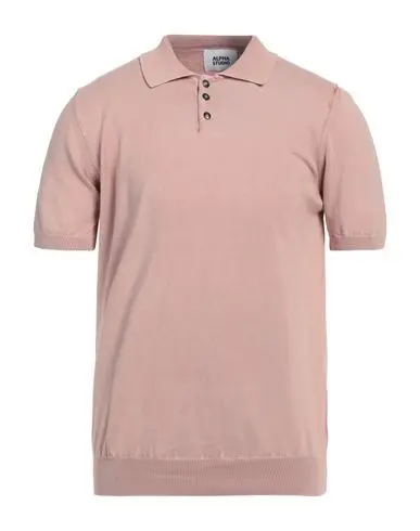 Alpha Studio Cotton Polo Shirt - Pink